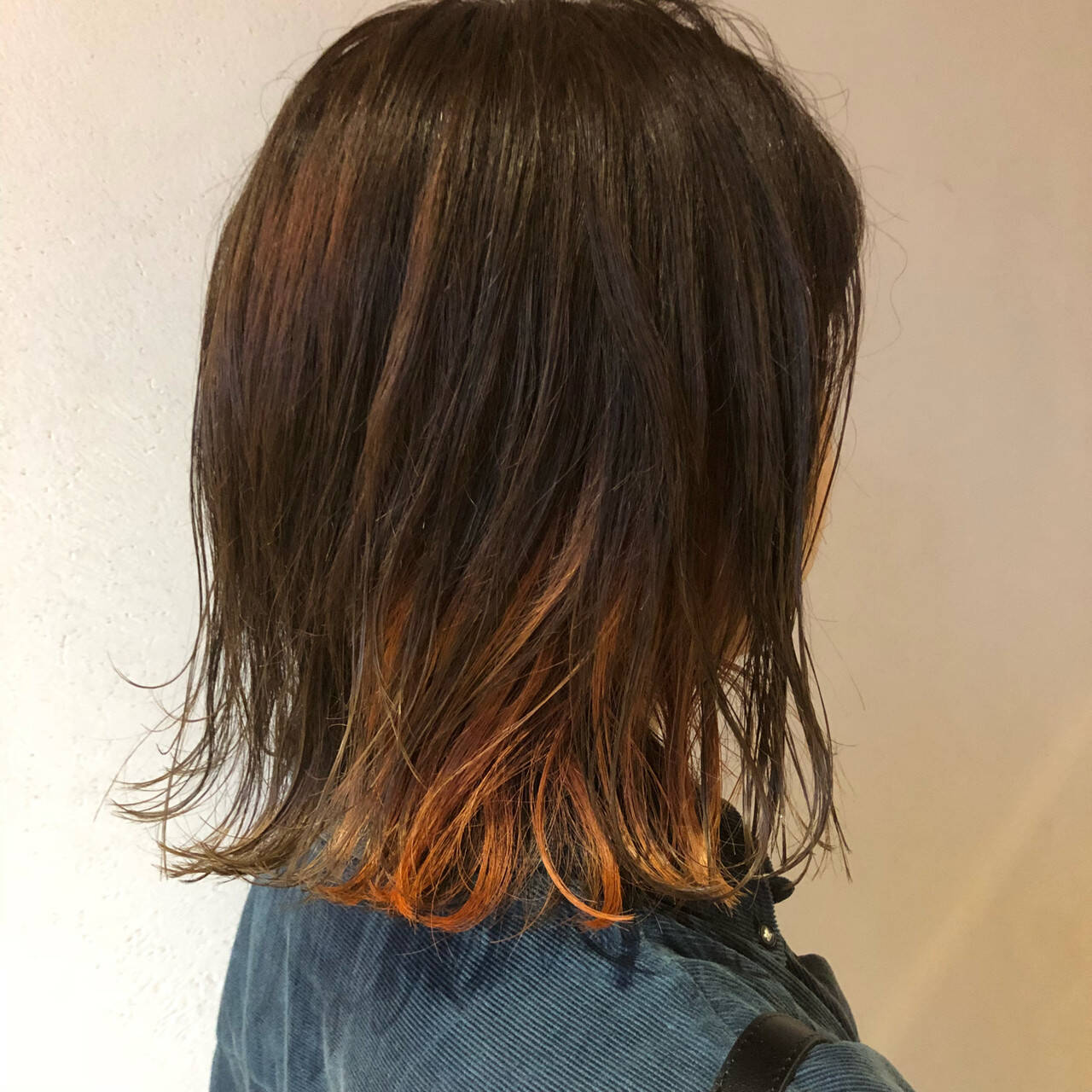 ボブ オレンジカラー インナーカラーオレンジ ストリート×acotto Labas×岡本 光太×466503【hair】