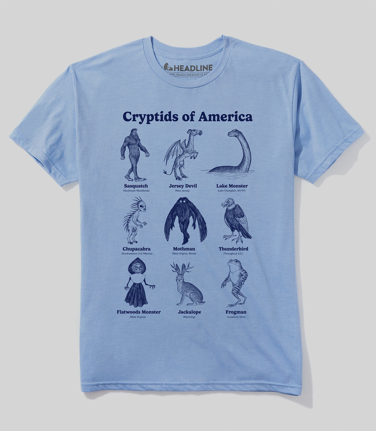 Cryptids Of America Unisex T Shirt Headline Shirts