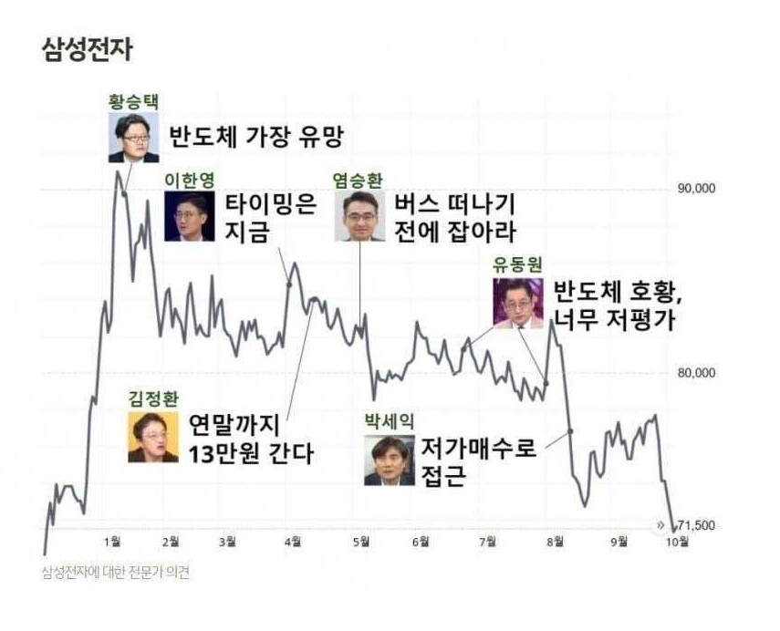 블라인드 주식·투자 삼성전자 그래프 시기별 주식 전문가 의견 모음