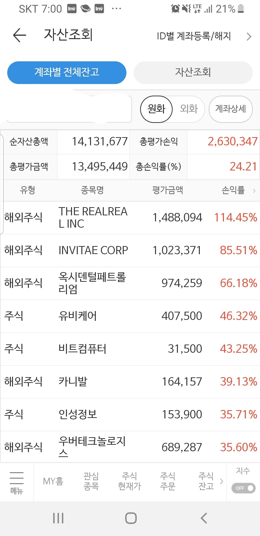 블라인드 주식·투자 수익률인증 씨드가 너무작아요 ㅠ