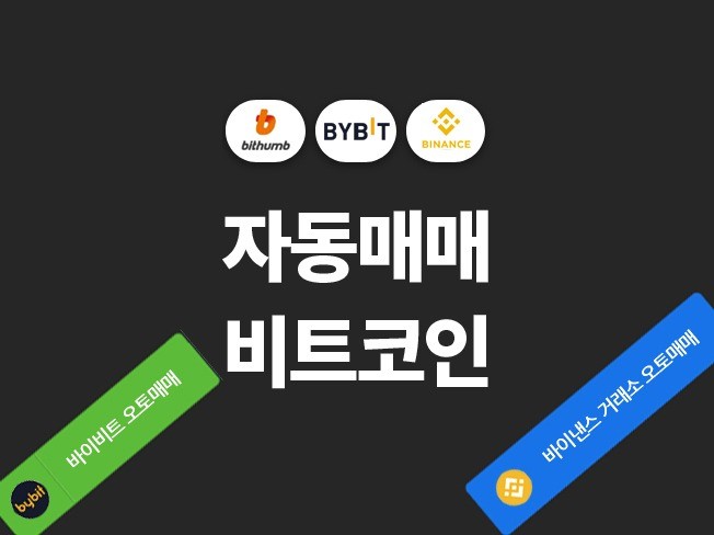 비트코인 자동매매 바이낸스 바이비트 Api 오토 제작 크몽