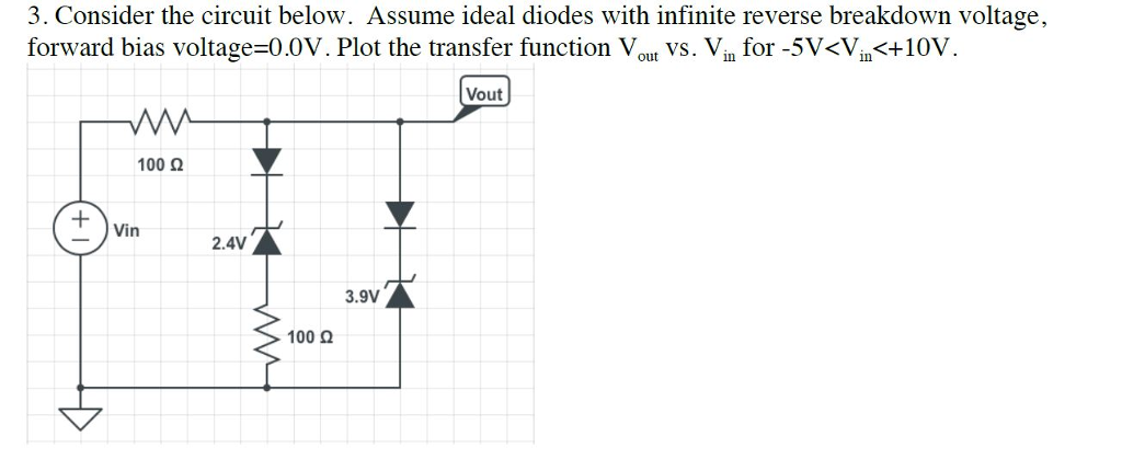 Solved Consider The Circuit Below Assume Ideal Diodes With