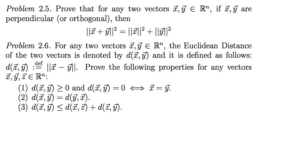 Solved Prove That For Any Two Vectors If Are