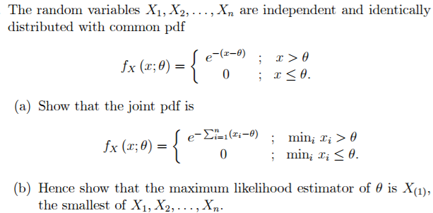 Solved The Random Variables X1x2 Xn Are Independent And