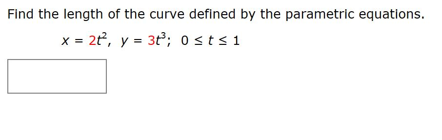 Solved Find The Length Of The Curve Defined By The