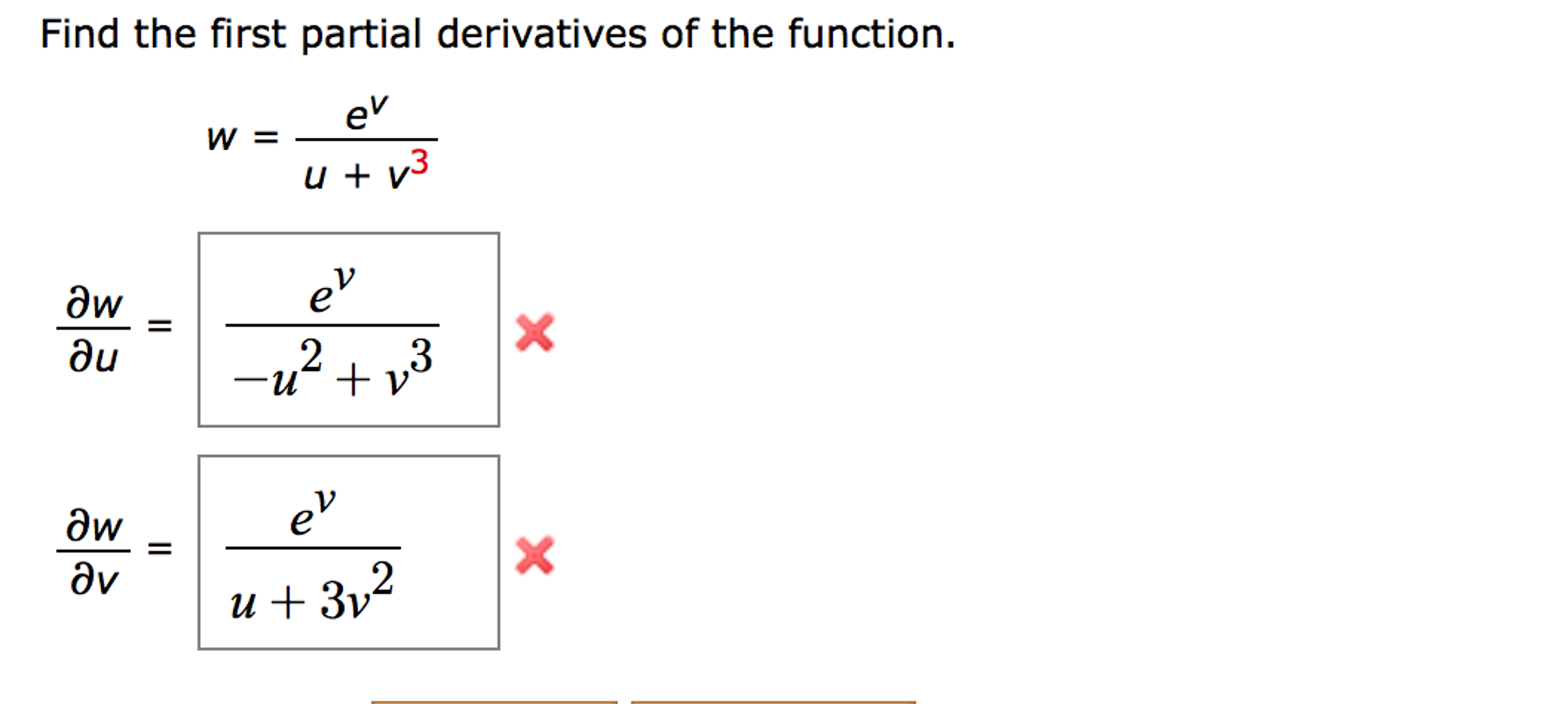 Solved Find The First Partial Derivative Of The Function W