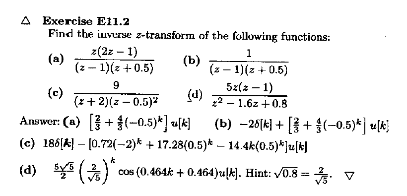 Solved Find The Inverse Z Transform Of The Following