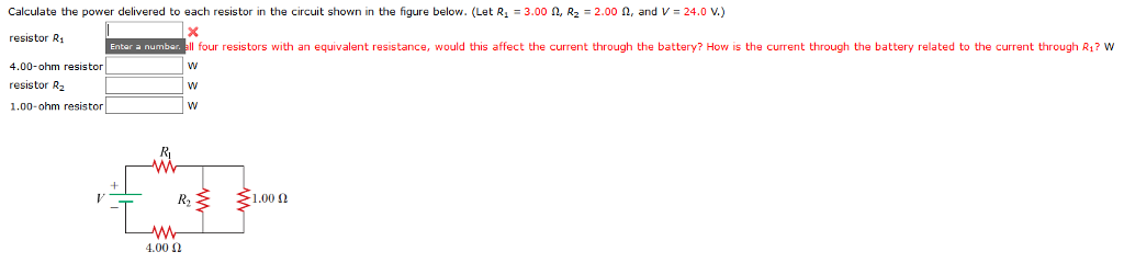 Solved Calculate The Power Delivered To Each Resistor In The