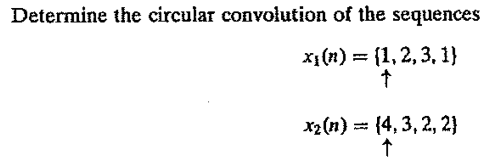 Solved Determine The Circular Convolution Of The Sequences