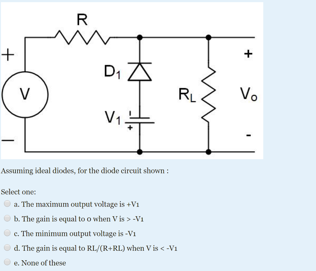 Solved Assuming Ideal Diodes For The Diode Circuit Shown