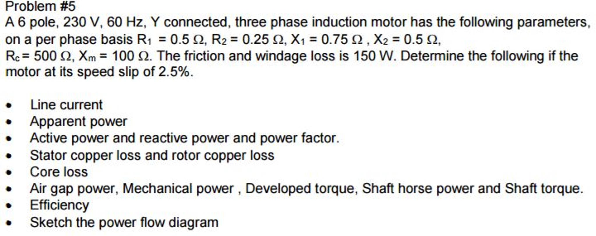 Solved A 6 Pole 230 V 60 Hz Y Connected Three Phase