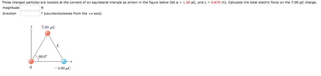 Solved Three Charged Particles Are Located At The Corners Of