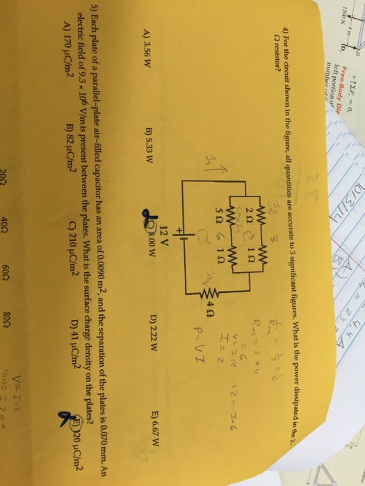 Solved For The Circuit Shown In The Figure All Quantities