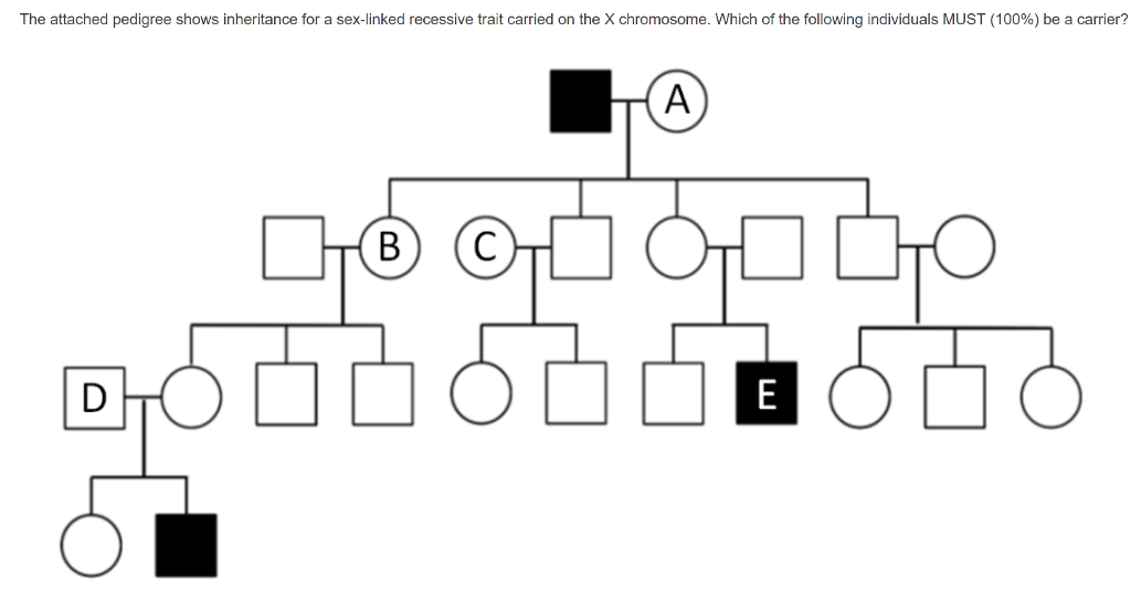 Solved The Attached Pedigree Shows Inheritance For A