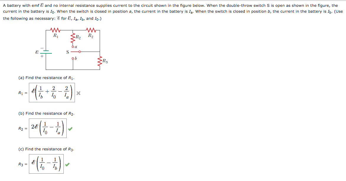 Solved A Battery With Emf ε And No Internal Resistance