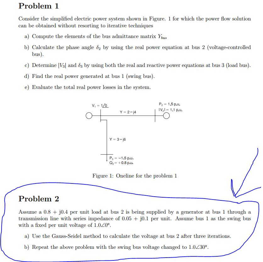 Solved Consider The Simplified Electric Power System Shown