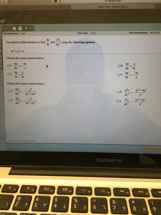 Solved Use Implicit Differentiation To Find Dydx And