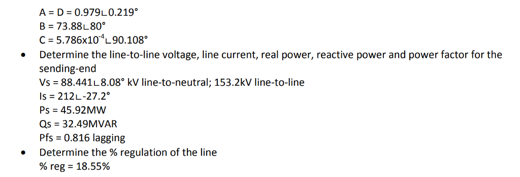 Solved A 100 Mile Single Circuit Three Phase Transmission