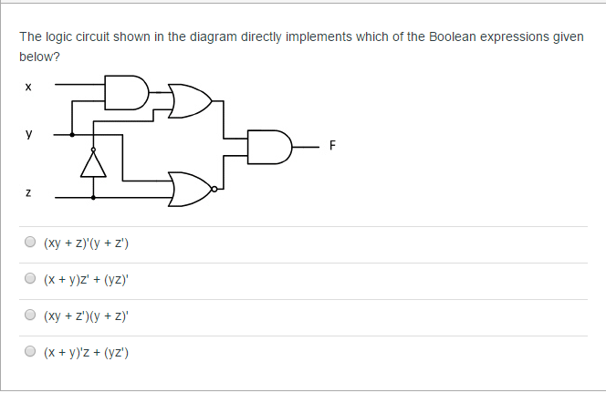 Solved The Logic Circuit Shown In The Diagram Directly