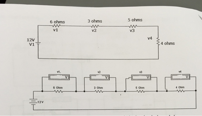 Solved Use Voltage Divider To Determine The Voltage V1 V2 V3