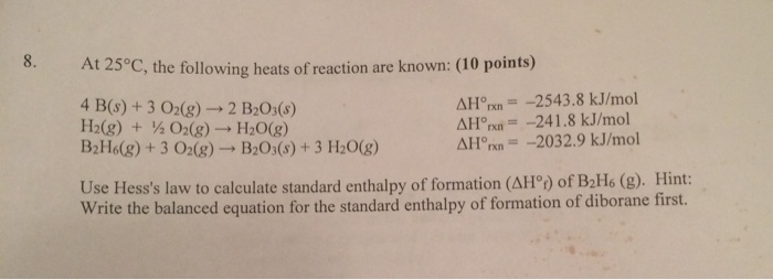 Solved At 25 Degree C The Following Heats Of Reaction Arc