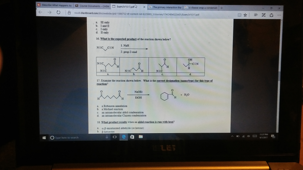 Solved What Is The Expected Product Of The Reaction Shown