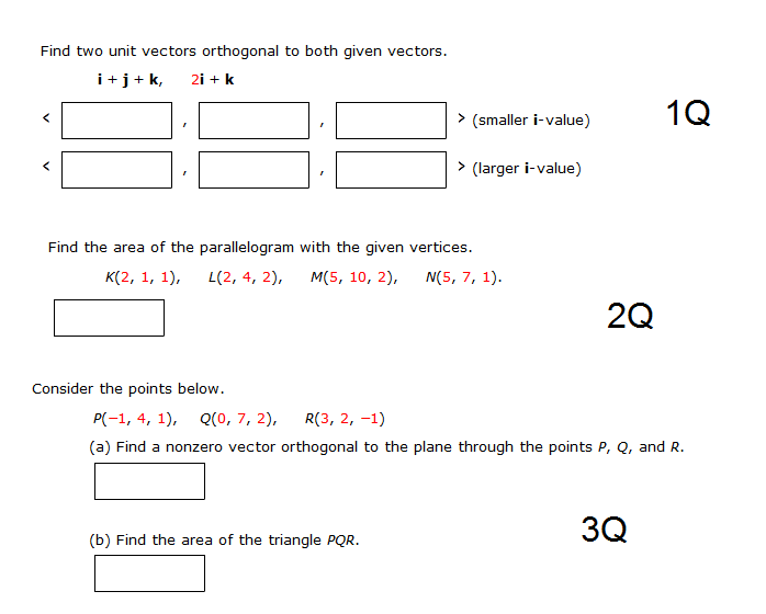 Solved Find Two Unit Vectors Orthogonal To Both Given