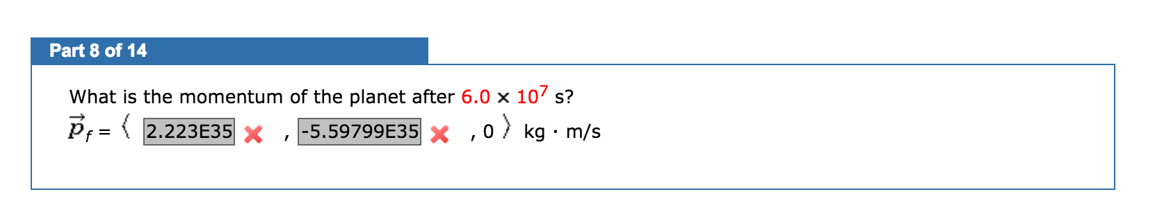 Solved A Star Of Mass 12 × 1030 Kg Is Located At