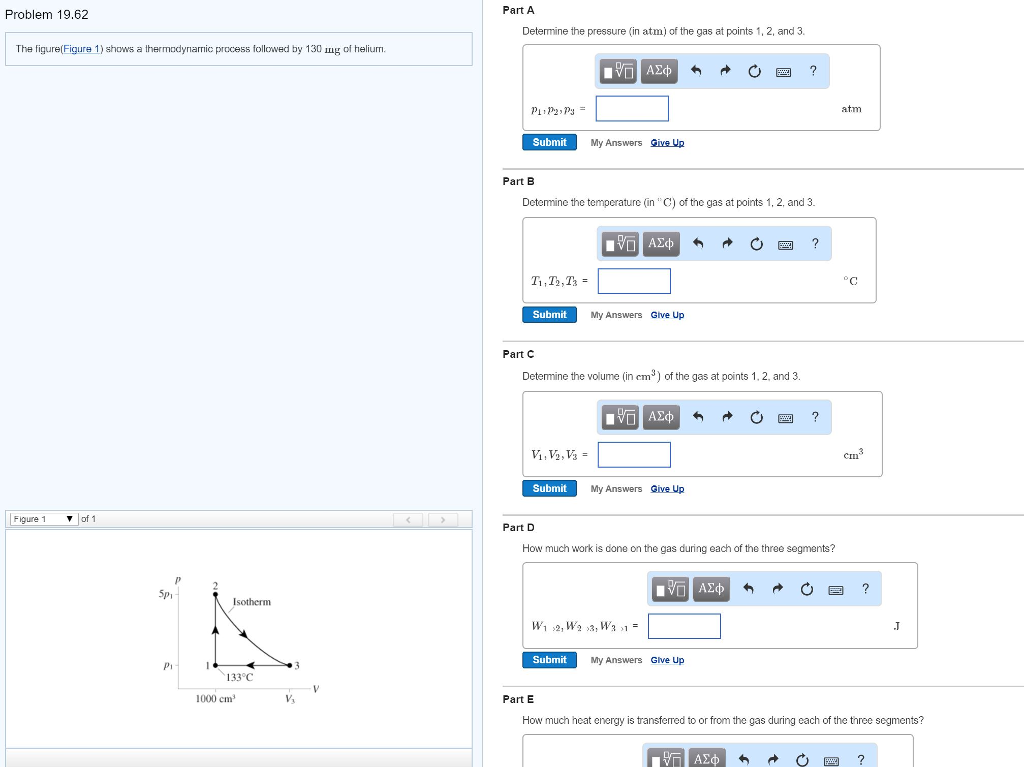 Solved The Figure Figure 1 Shows A Thermodynamic Process