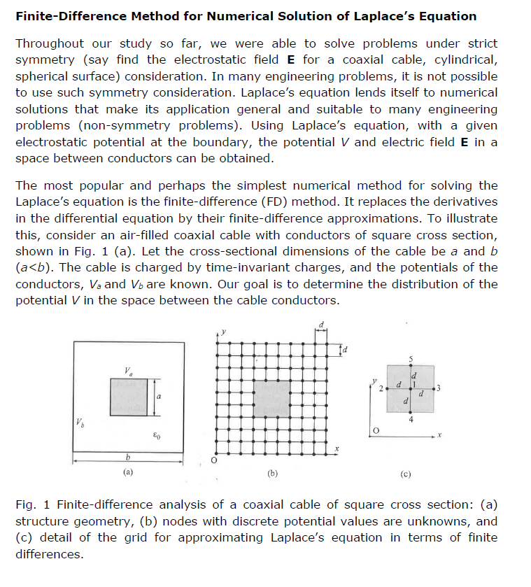 Finite Difference Method For Numerical Solution Of