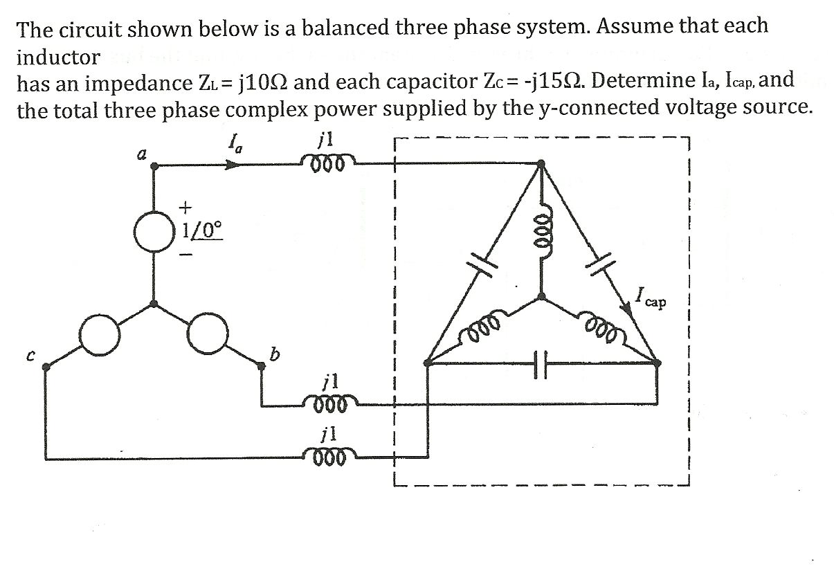 Solved The Circuit Shown Below Is A Balanced Three Phase