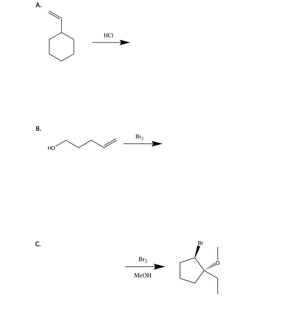 Solved Provide The Missing Starting Materials Or Major