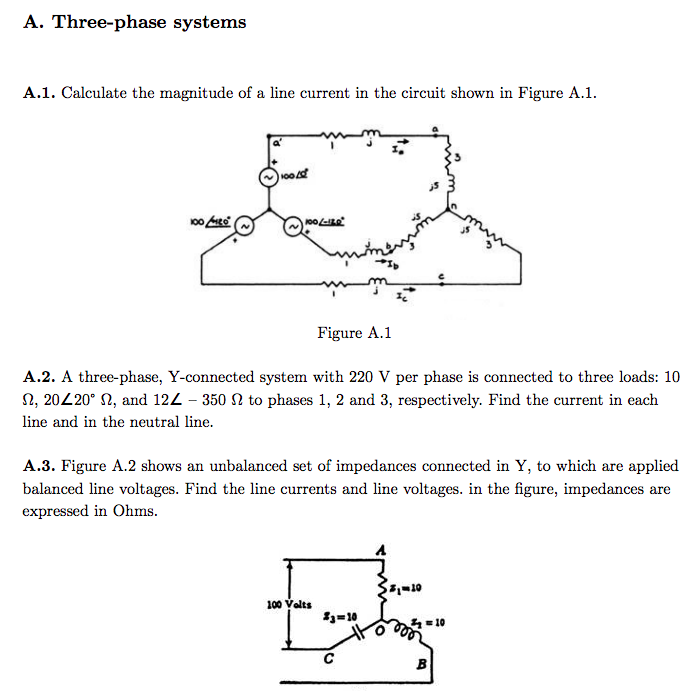 Solved A Three Phase Systems A1 Calculate The Magnitude