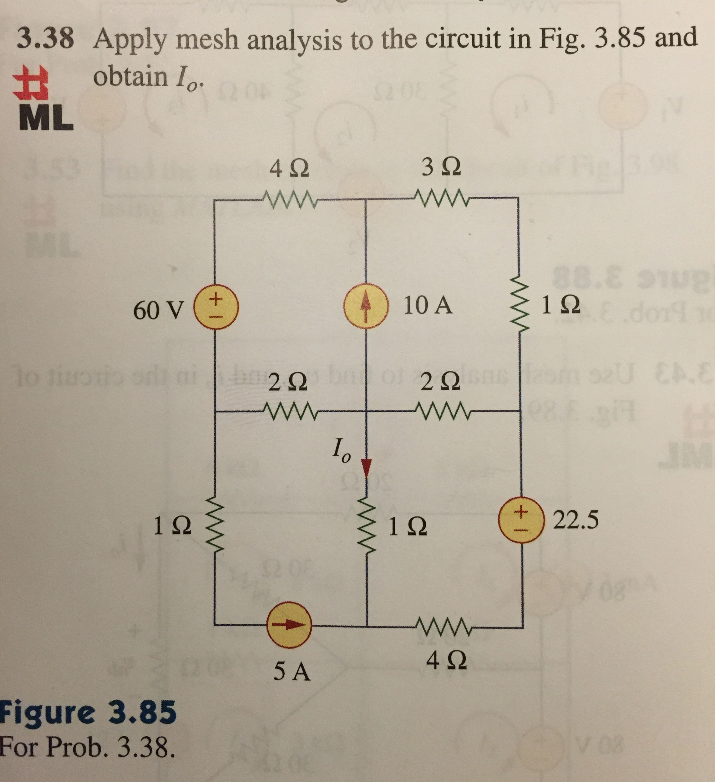 Solved Find Current I0 On The Following Circuit Using Mesh