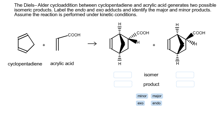 Solved The Dielsalder Cycloaddition Between Cyclopentadiene