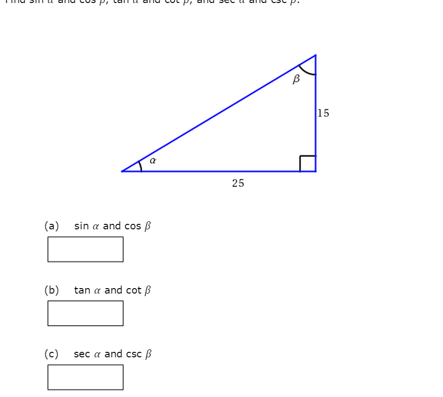 Solved Find The Exact Values Of The Six Trigonometric Ratios