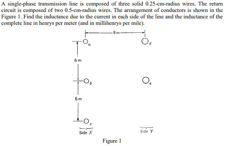 Solved A Single Phase Transmission Line Is Composed Of Three