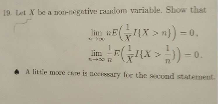 Solved 19 Let X Be A Non Negative Random Variable Show