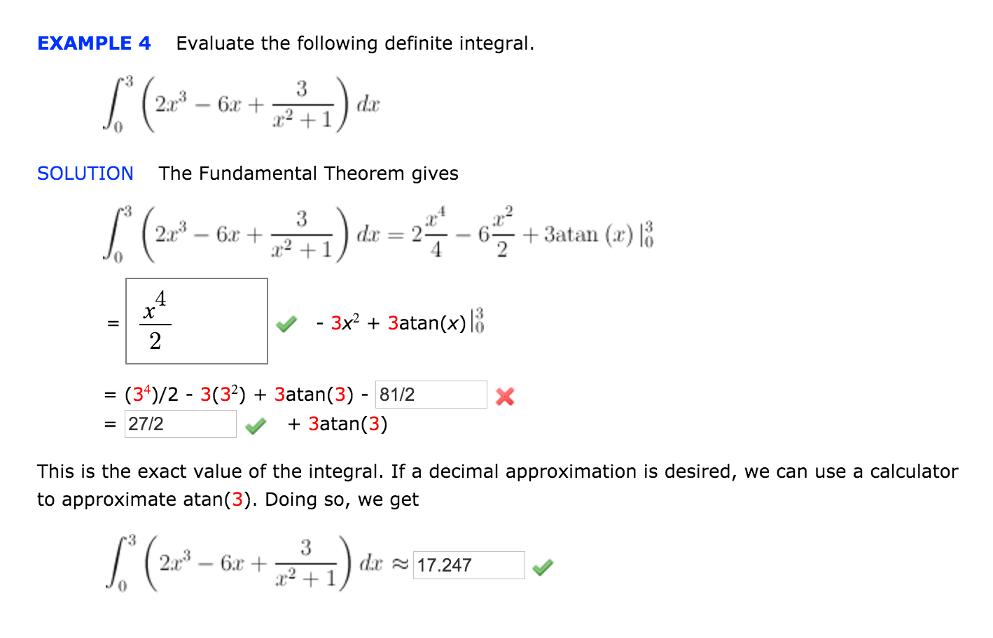 Solved Evaluate The Following Definite Integral Integral