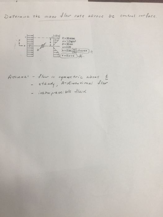 Determine The Mass Flow Rate Across Bc Control