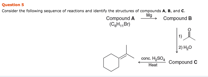 Solved Consider The Following Sequence Of Reactions And