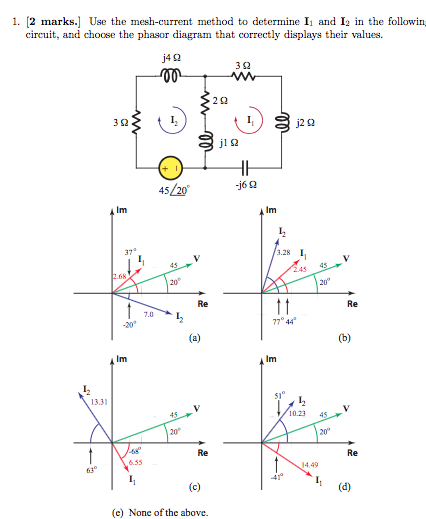 Solved Use The Mesh Current Method To Determine I1 And I2