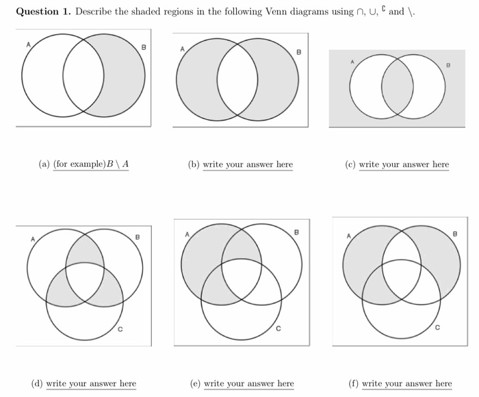 Venn Diagram Shading