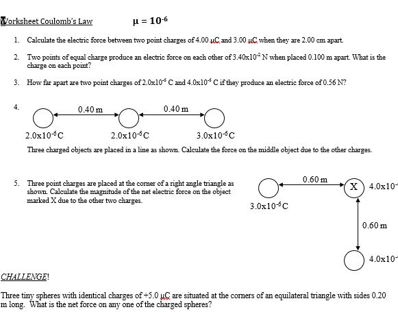 Solved Calculate Die Electric Force Between Two Point