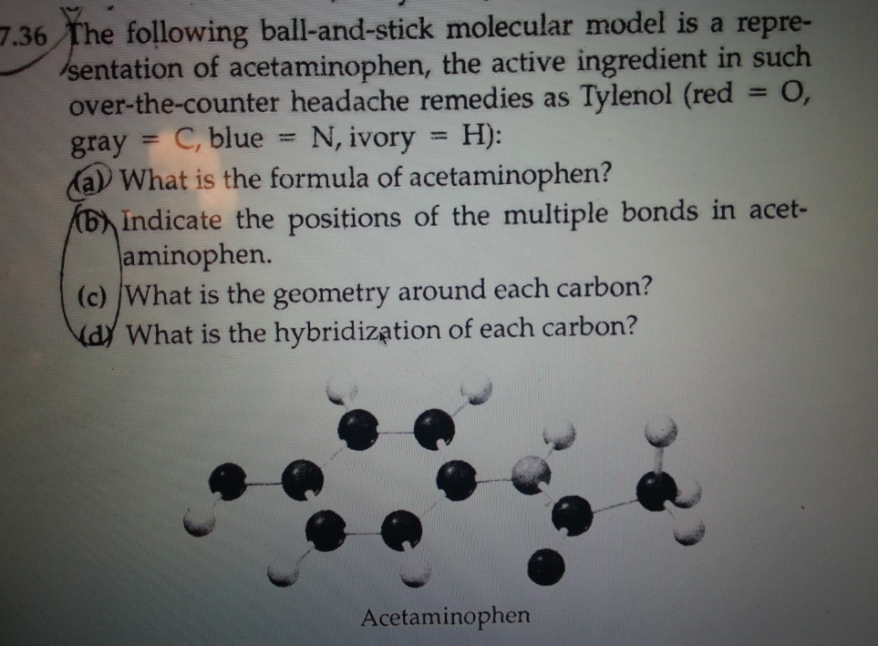 Solved The Following Ball And Stick Molecular Model Is A