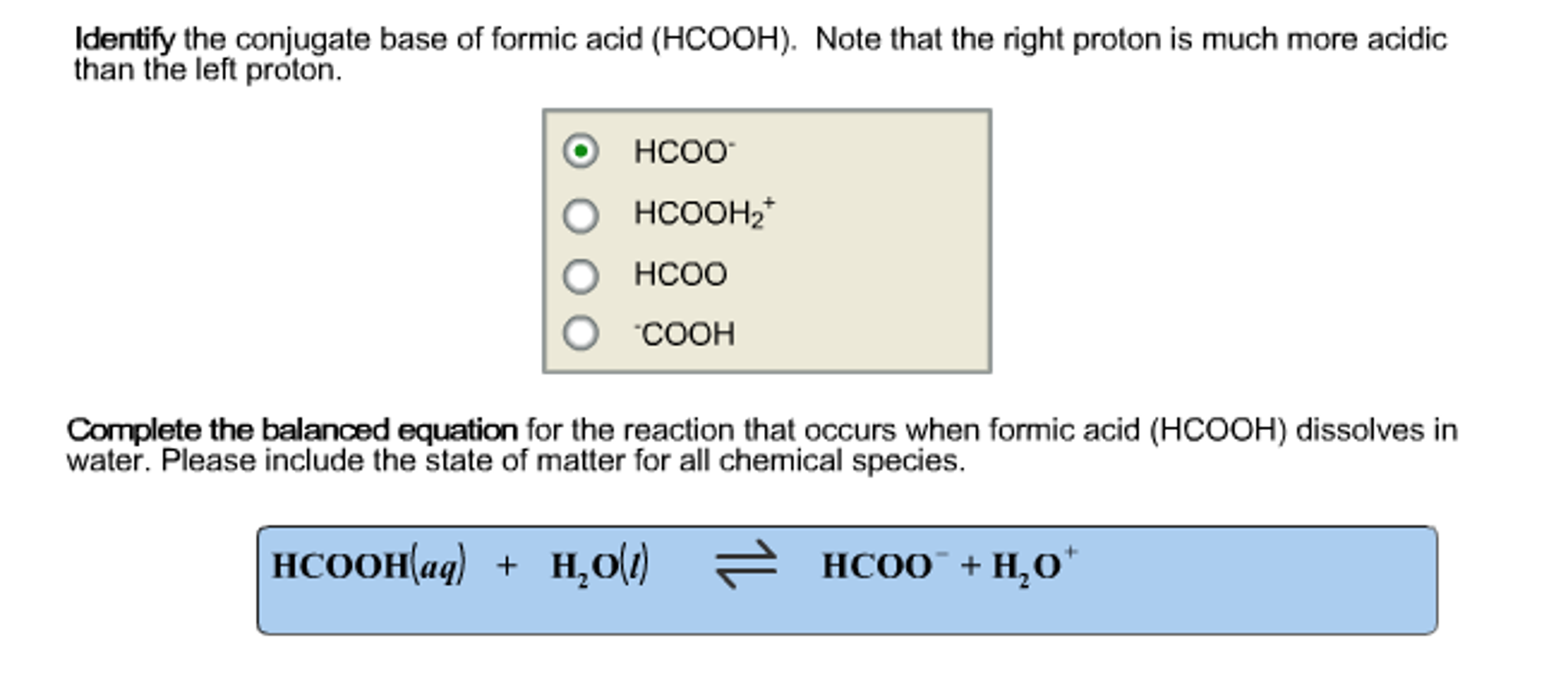 Formic Acid In Water