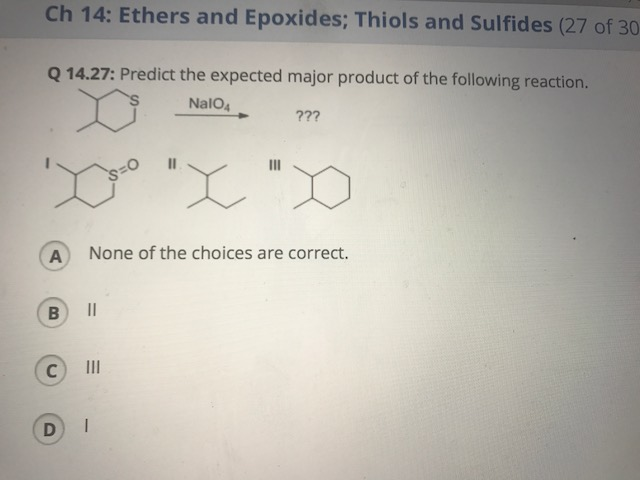 Solved Predict The Expected Major Product Of The Following