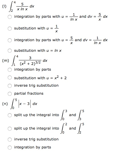 Solved Integral24 5x Ln X Dx Integration By Parts With U