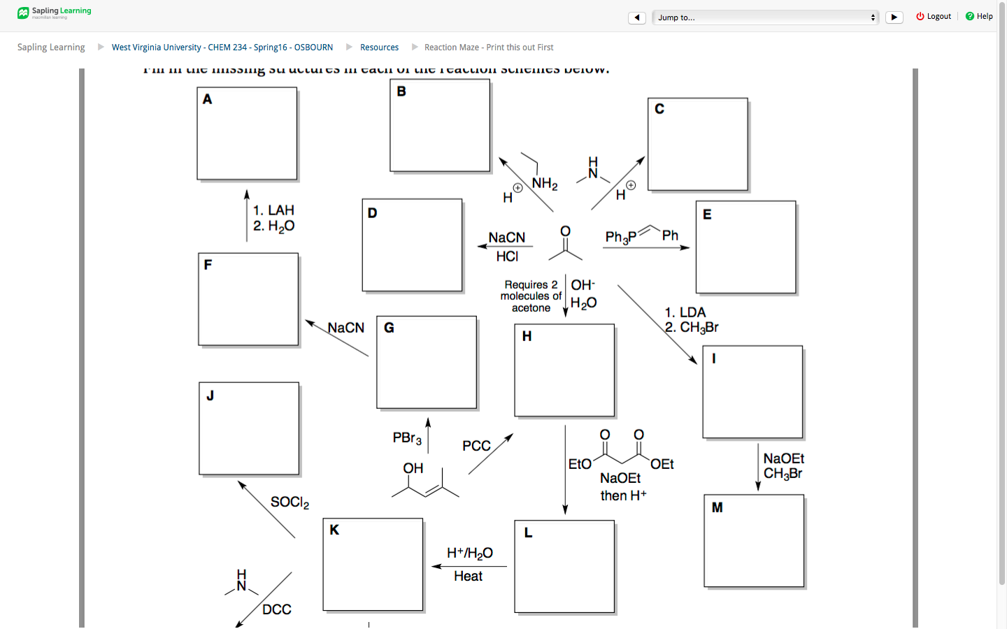 Solved Fill In The Missing Structures In Each Of The