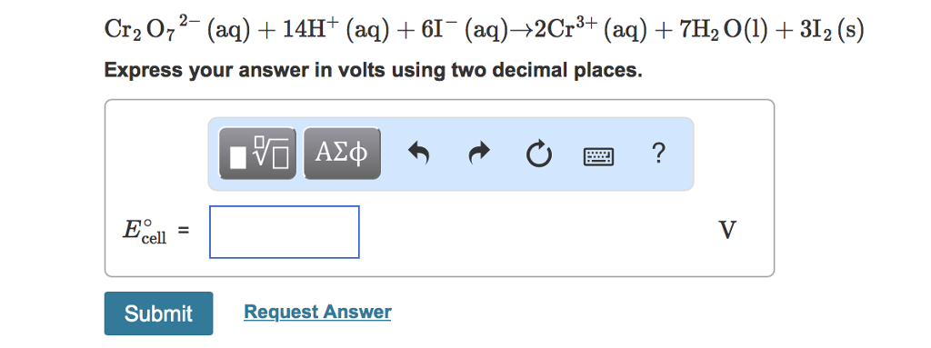 Solved Calculate The Standard Cell Potential For Each Of The